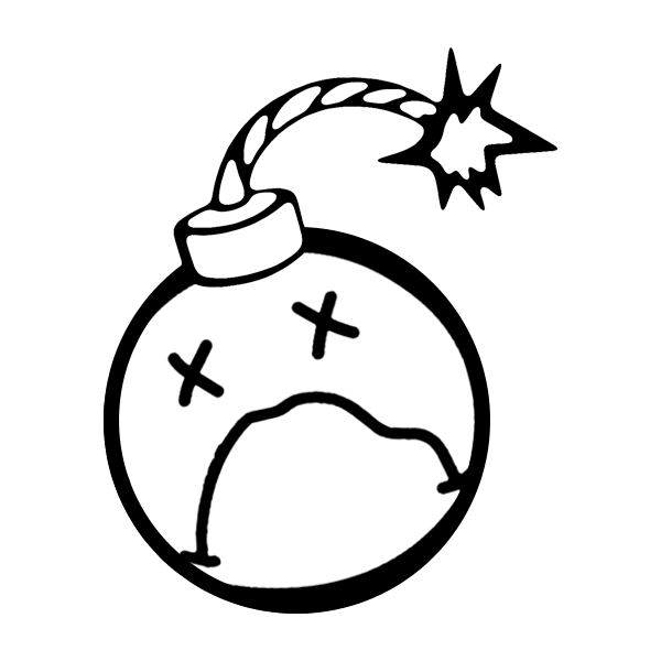 SAD BOMB DECAL 3" – Elevated and Company